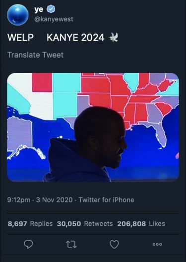 Kanye reconnaît sa défaite et menace de se présenter à l'élection prés ...