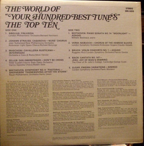 Various - The World Of Your Hundred Best Tunes, The Top Ten (LP, Comp ...